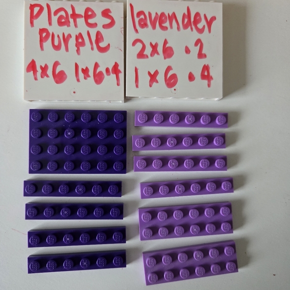 Lego | Toys | Lego Purple Plate Set 4x6 2x6 X6 Lavender 11pc Disney Marvel Friends Bricks Toy ...